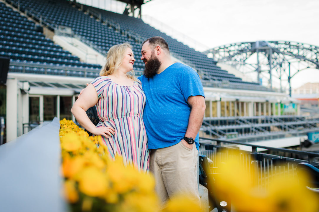PNC Park Engagement Session | Amy & Craig - Kristen Vota Photography